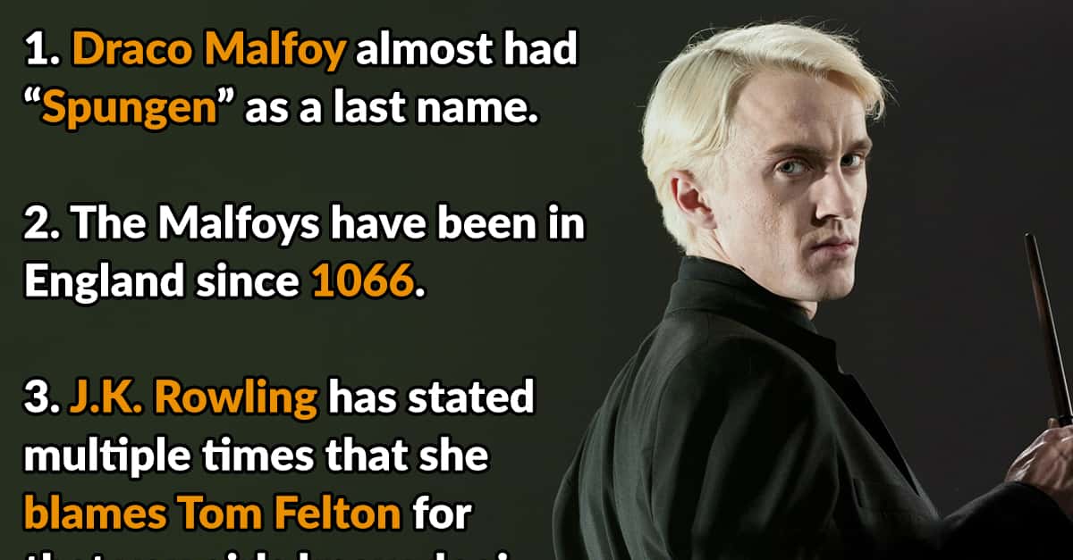 Proud Facts About Draco Malfoy